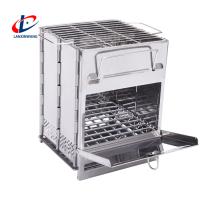 China Custom Folding Stainless Steel Barbecue Grill for Outdoor Wood Fired Cooking for sale