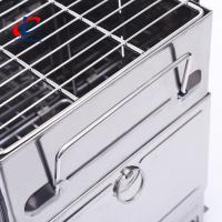 China Custom Folding Stainless Steel Barbecue Grill for Outdoor Wood Fired Cooking for sale