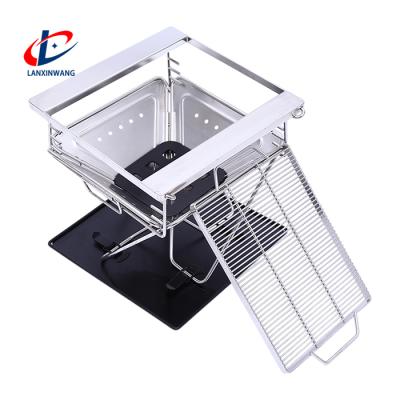 China Outdoor Folding Custom Barbecue Grill for Camping / Campfire Heating for sale