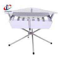 China Stainless Steel Camping Barbecue Grill Charcoal Cooking Cross Folding for sale