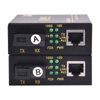 China SFP Self Adaptive 10/100/1000Mbps Fiber Optic Media Converter for sale