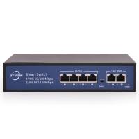 China 4 Port 10/100mbps Ethernet IEEE 802.3af Poe Network Switch for sale