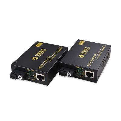 China 10/100/1000m Single Mode Fiber Optic To RJ45 Converter for sale