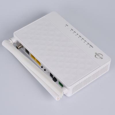 China 2 Antennas GPON ONU 1GE 3FE WIFI CATV Optical Network Unit for sale
