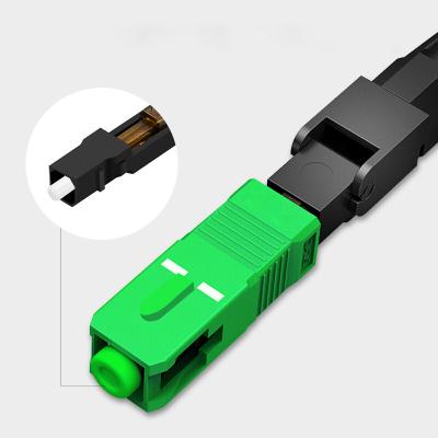 China Drop Cable Telecom SC / UPC SC / APC Fiber Optic Fast Connector for sale