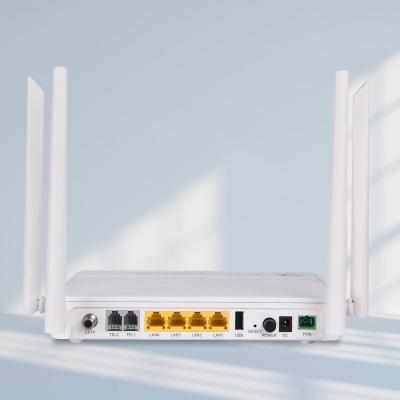 China 4 Antennas Dual Band ONU 4GE 2VOIP 2.4G 5.8G WLAN 1USB CATV Ports for sale