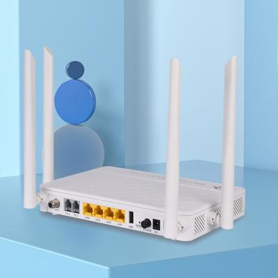 China 5dBi 1310nm 1490nm XPON ONU FTTH 4GE DUAL BAND WIFI NETWORK for sale