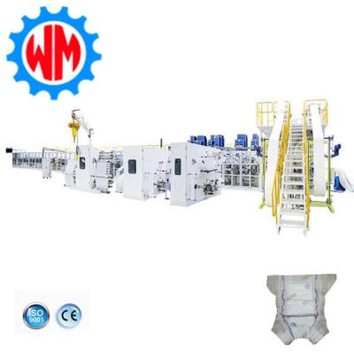 China Energy Saving Disposable Baby Diaper Machine 400KW Production Machine with CE for sale
