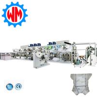 China Easy Maintenance Baby Diaper Making Machine Automated Material Distribution for sale