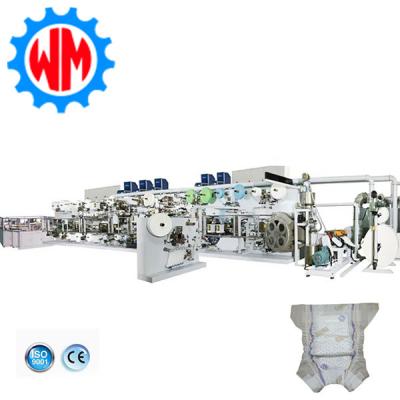 China Easy Maintenance Baby Diaper Making Machine Automated Material Distribution for sale