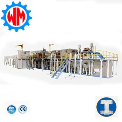 China High Standard Full Servo Adult Diaper Making Machinery with PLC Control System for sale