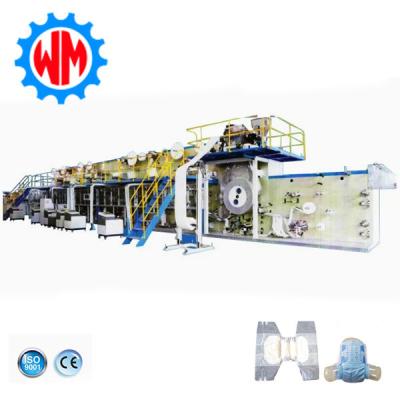 China Precise  Adult Diaper Making Machine Embossing Printing Stacking Function for sale
