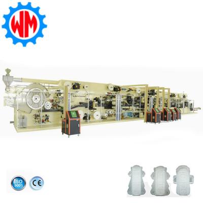 China Full-Servo Automatic Lady Sanitary Napkin Raw Material Complete Production Line Making Machine for sale
