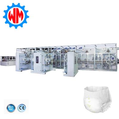 China Lower Energy Full Servo Big Ring Waist Baby Diaper Production Line with CE for sale