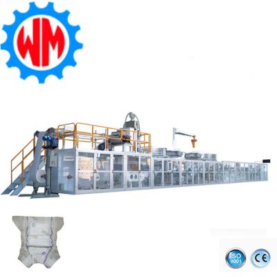 China 400KW Advanced New Baby Diaper Making Machine PLC Control Easy Operation for sale