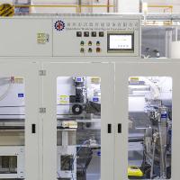 China PLC Panty Liner Making Machine With Packaging System Easy Operation for sale