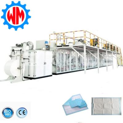 China Energy-saving Full Servo Mattress Pad Machine Underpad Production Line Auto Stacker for sale