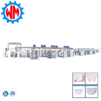 China Full Servo Sanitary Pad Machinery Lady Pants Menstrual Panties Making Machine for sale