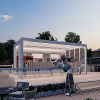 China Luxury Modern Aluminum Pergola Gazebo Waterproof Roof Panels for sale