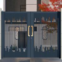 China Security Design Villa Front Aluminum Gate Anti Theft Door Art Courtyard Aluminium Pedestrian Gate for sale