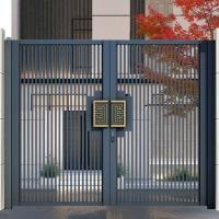 China Security Design Villa Front Aluminum Gate Anti Theft Door Art Courtyard Aluminium Pedestrian Gate for sale