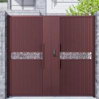 China Alloy 6063 Driveway Aluminium Gates External Sliding Doors For Chinese Square Powder Coated for sale