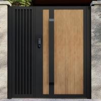 China Powder Coated Aluminium Garden Side Gates Doors External Sliding For Chinese Square for sale