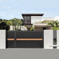 China ISO9001 Driveway Aluminum Gate For Automation Customizable Size And Design Requirements for sale