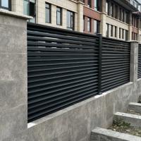 China Black / White / Gray / Wood Grain Powder Coated Aluminum Fence To Suit Your Aesthetic Needs for sale