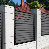 China horizontal Black Aluminum Privacy Fence With Laser Cutting For Both Style And Security for sale