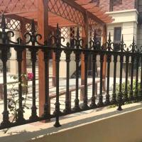 China Powder coated Outdoor Steel Fence Design Security Steel Fence And Handrails 250 pounds for sale