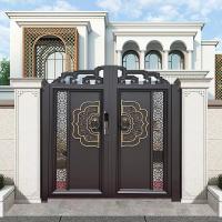 China Aluminum Privacy Driveway Gates External Sliding Doors For Chinese Square Powder Coated for sale
