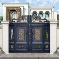 China Aluminum Privacy Driveway Gates External Sliding Doors For Chinese Square Powder Coated for sale
