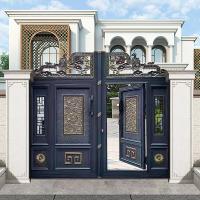 China Aluminum Privacy Driveway Gates External Sliding Doors For Chinese Square Powder Coated for sale