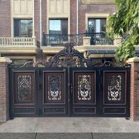 China Sliding Aluminium Pedestrian Garden Gates Powder Coated Aluminum Alloy 6063/6061/6005 for sale