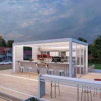 China Luxury Modern Aluminium Pergola Louvered Roof Add Style Retractable Canopy for sale