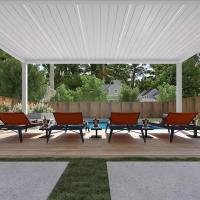 China Versatile Retractable Canopy Aluminum Gazebo Weather Resistant and Durable for Outdoor Spaces for sale