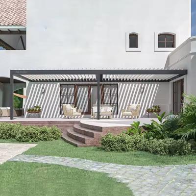 China Waterproof and Customizable Aluminum Gazebo Adjustable Louvers 10 Years Warranty for sale