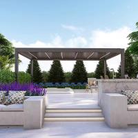 China Easy To Install Weather Resistant Aluminum Gazebo Made in with Retractable Canopy for sale