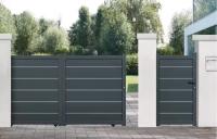 China Modern House Gate Style Aluminum Garden Gate With Powder Coated Frame Finishing for sale
