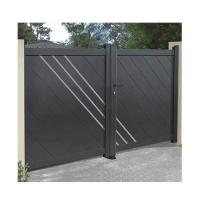 China Modern House Gate Style Aluminum Garden Gate With Powder Coated Frame Finishing for sale