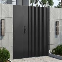China Power Coated Black Aluminum Fence Gate Easy To Install Yes and Durable for sale