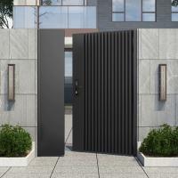 China Power Coated Black Aluminum Fence Gate Easy To Install Yes and Durable for sale