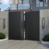 China Power Coated Black Aluminum Fence Gate Easy To Install Yes and Durable for sale