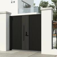 China Weather Resistant Aluminum Privacy Driveway Gates Durable Aluminum Art Door for sale