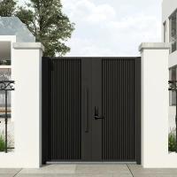 China Weather Resistant Aluminum Privacy Driveway Gates Durable Aluminum Art Door for sale