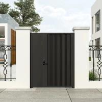 China Weather Resistant Aluminum Privacy Driveway Gates Durable Aluminum Art Door for sale