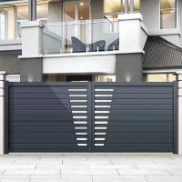 China Customizable Custom Aluminium Gates Versatility In Height Black Aluminium Driveway Gates for sale
