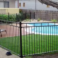 China Defender Industrial Aluminium Pool Fencing Durable and Long lasting with Black Aluminum Fence Rail for sale