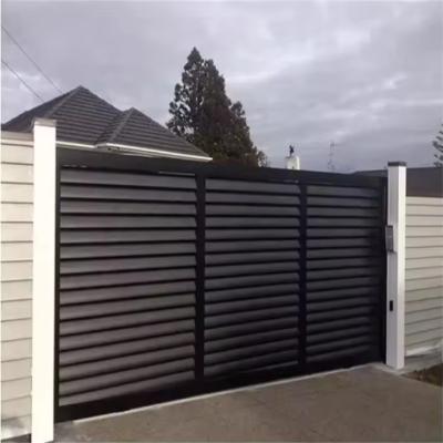 China Black Aluminum Privacy Fence With Laser Cutting For High Durability And Aesthetic Appeal for sale